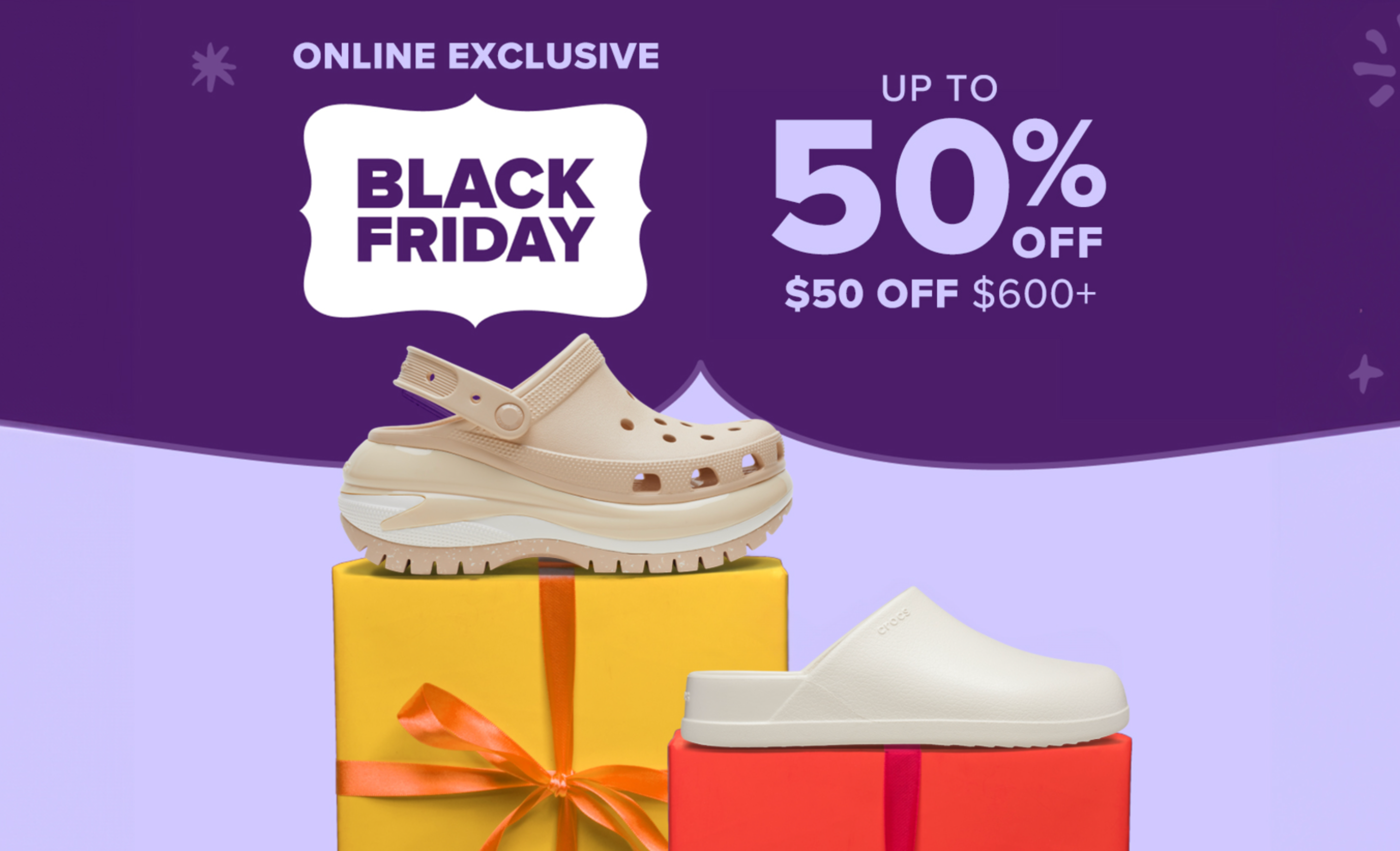 Crocs人氣鞋款【低至五折】黑色星期五特賣優惠，滿HKD$600 額外再減HKD$...